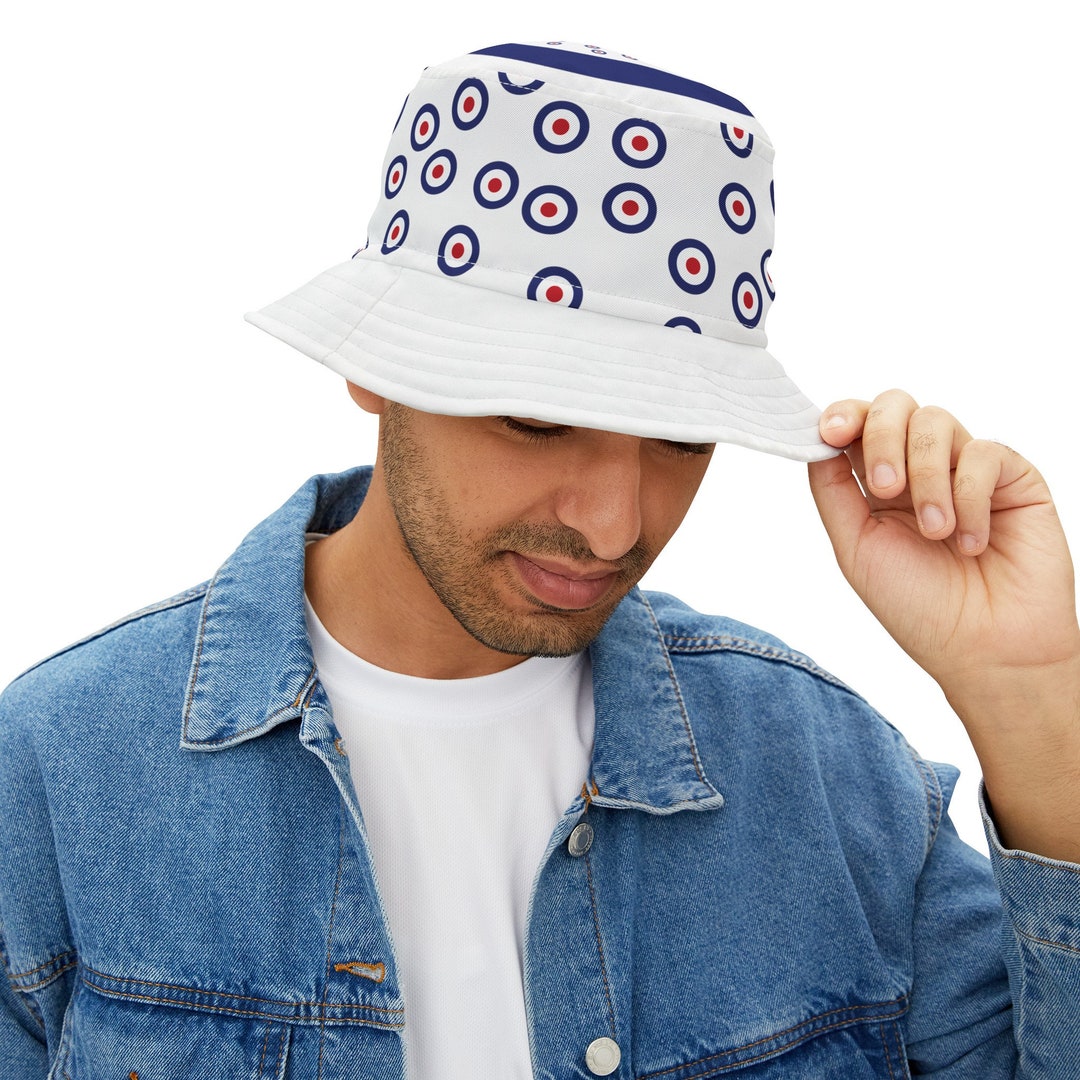 Retro Mod Target Hat Classic Rock Music Buckethat Custom Ska Trojan ...