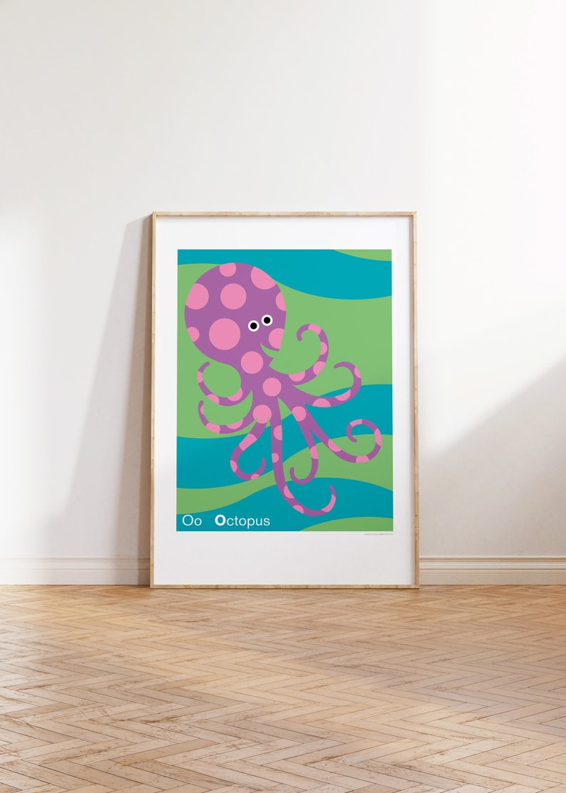 O is for Octopus Art Print - Etsy