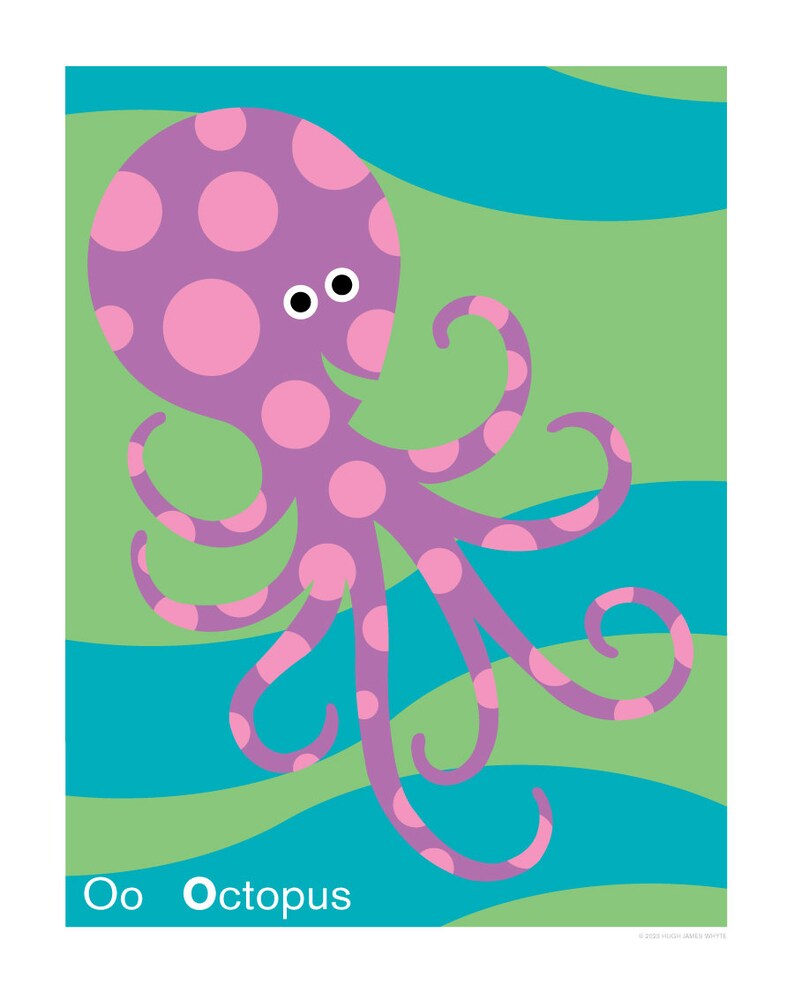 O is for Octopus Art Print - Etsy