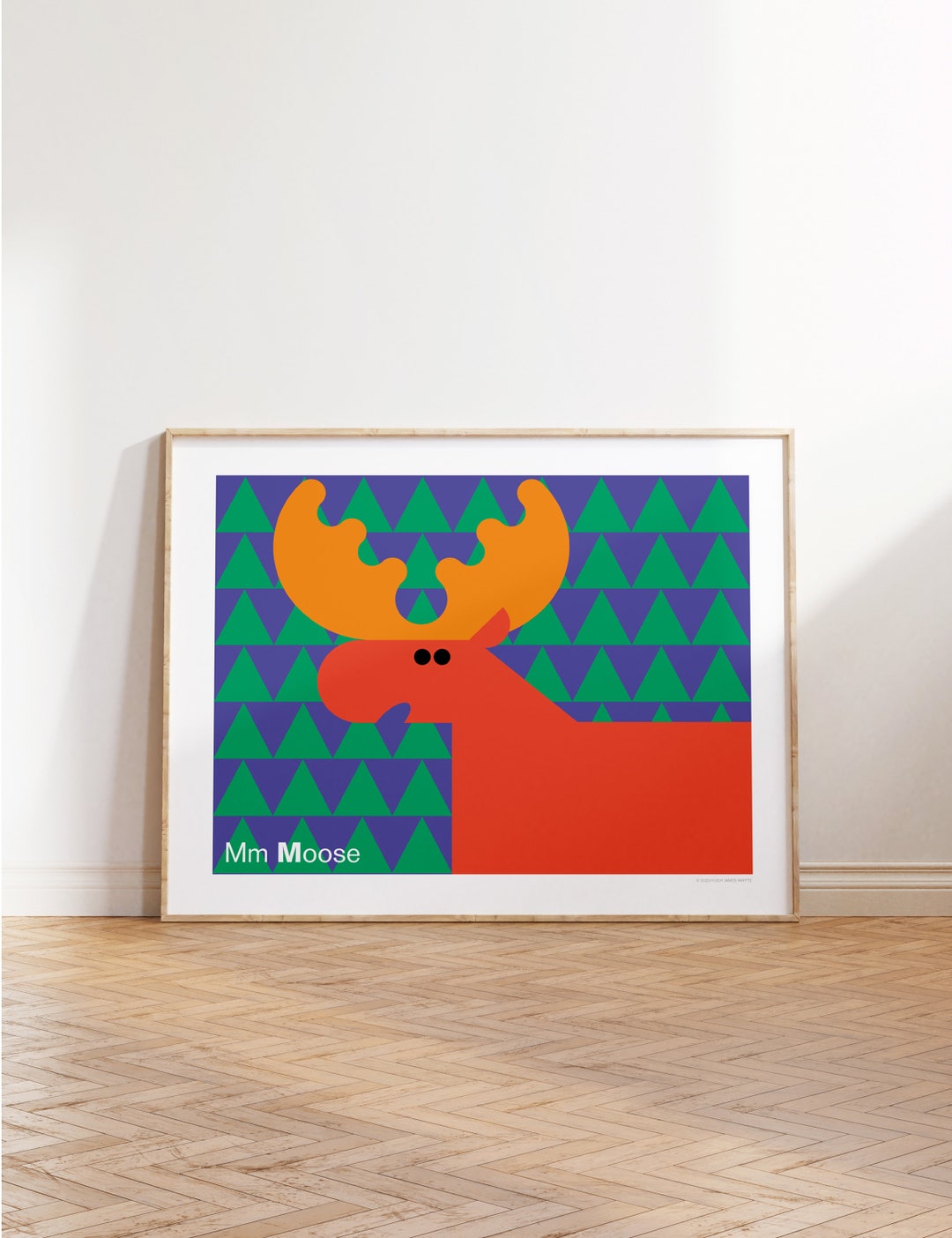 M is for Moose Art Print - Etsy