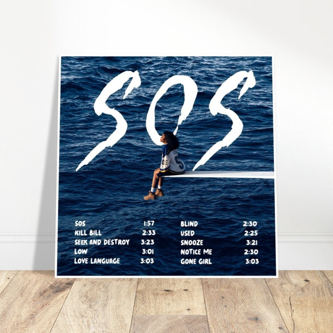 Album Poster SOS SZA, Rap Poster, Album Cover, Album Wall Art, Custom ...