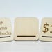 Customizable Collapsible Wooden Price Tag: Engraved Tabletop Sign - Etsy