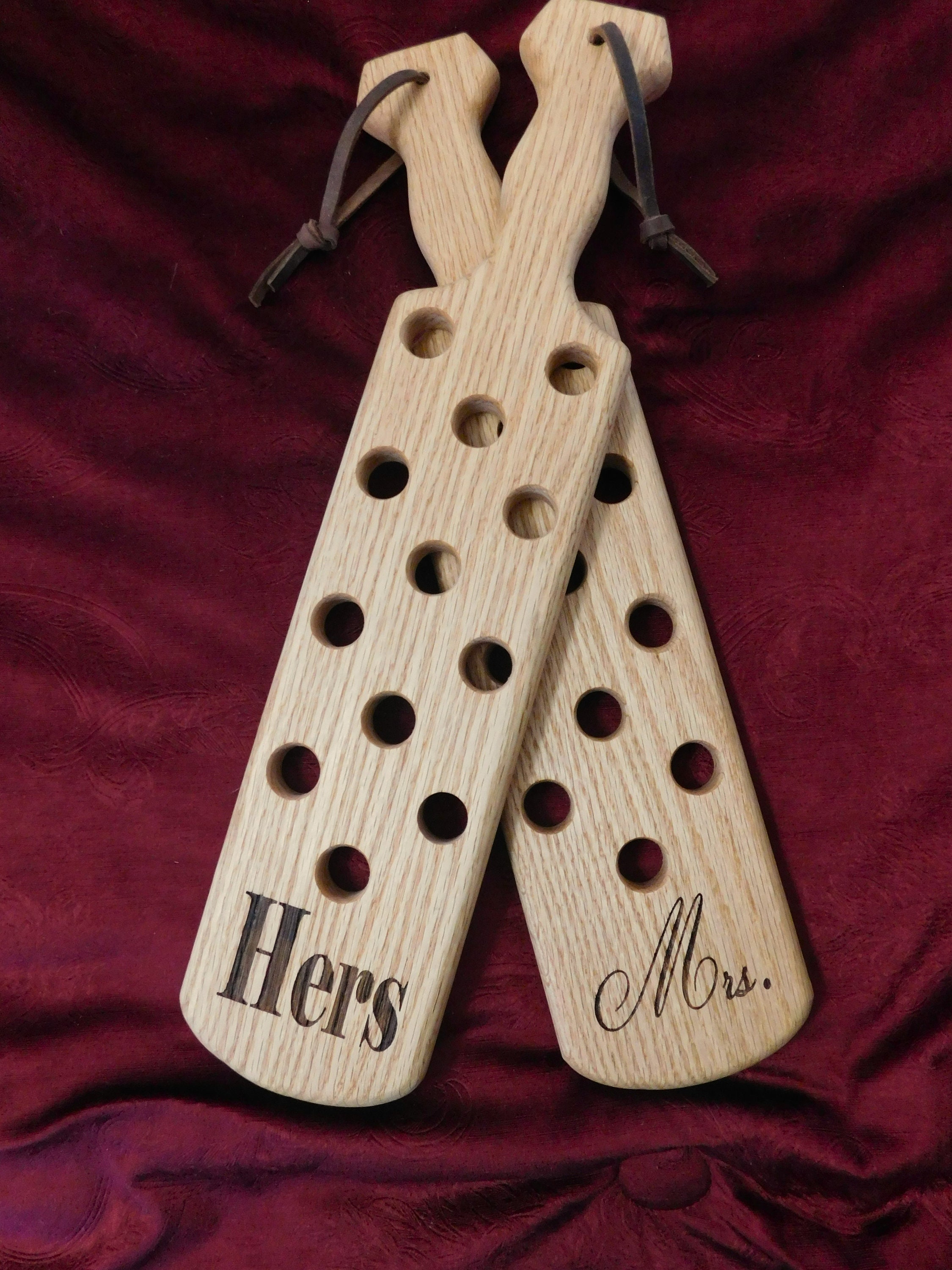 Hand Crafted Wood Engraved Spanking Paddle | Mr. and Mrs. Engraved ...