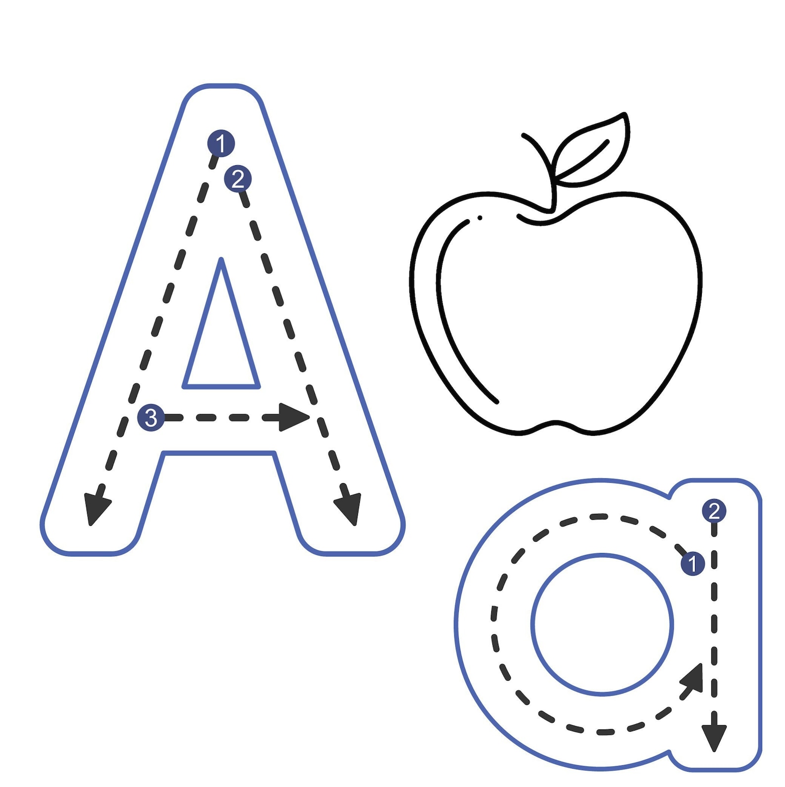 A to Z Alphabet Practice for Kids - Etsy