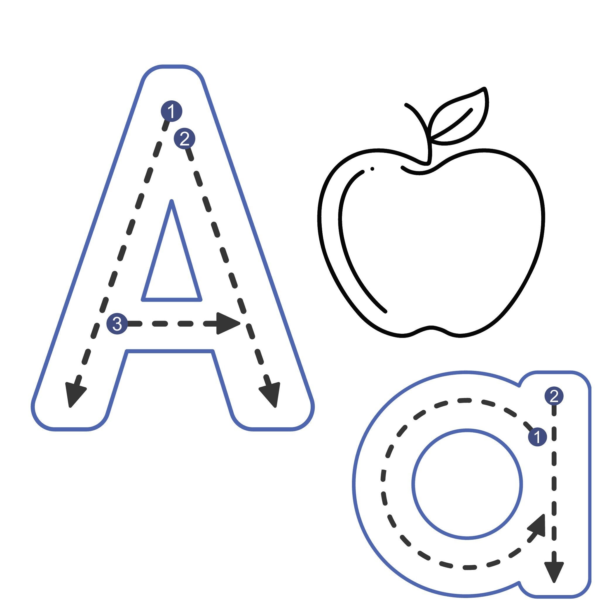 A to Z Alphabet Practice for Kids - Etsy