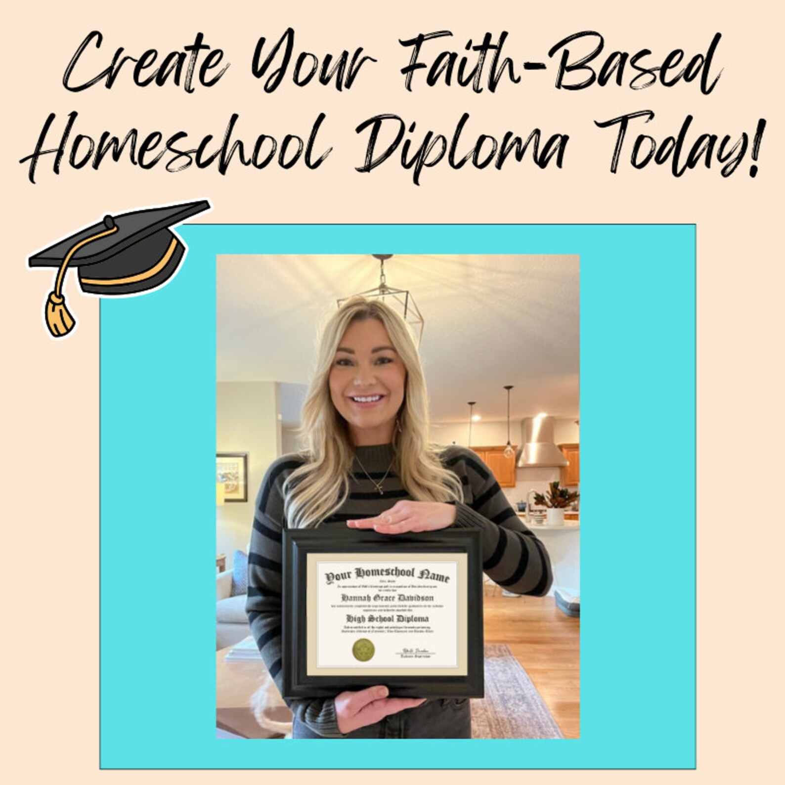 Faith-based Custom Diploma, Christian High School Diploma, Homeschool ...