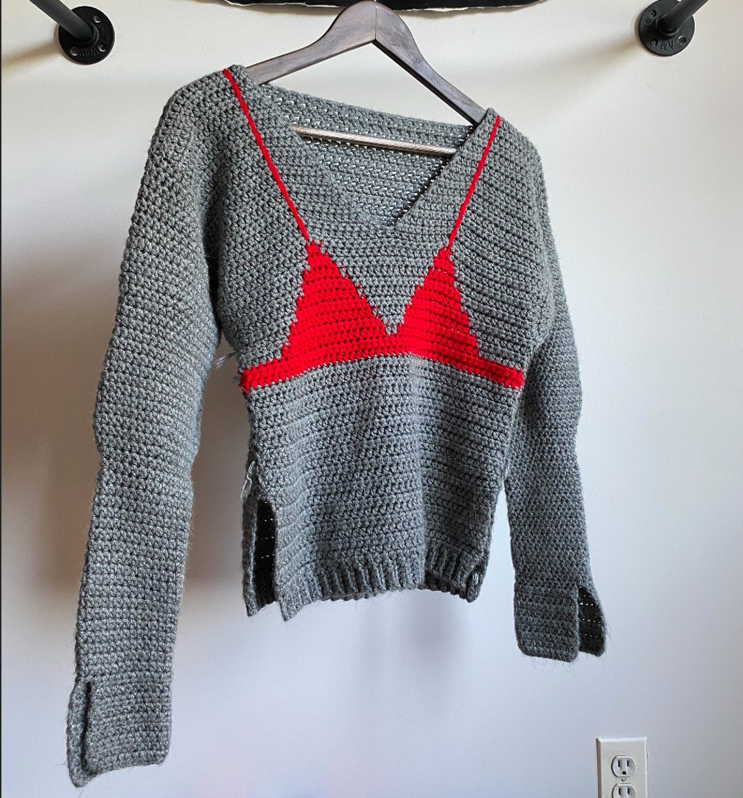 Faux Bra Sweater - Etsy