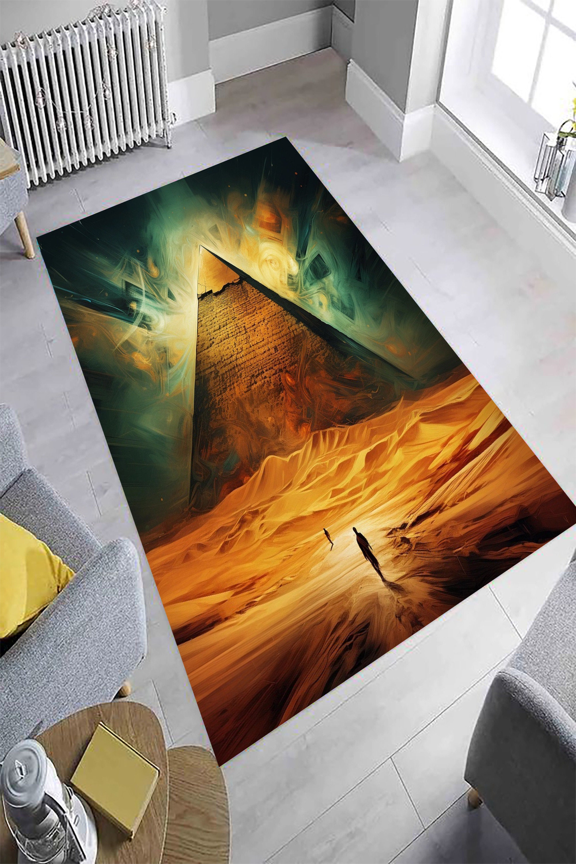 Egyptian Pyramid Rug, Ancient Egyptian Rug, Pyramid Rug, Pyramid ...