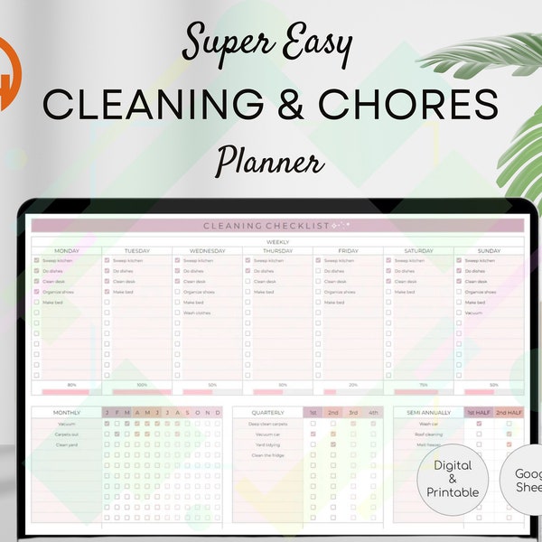 Weekly Cleaning Checklist - Etsy