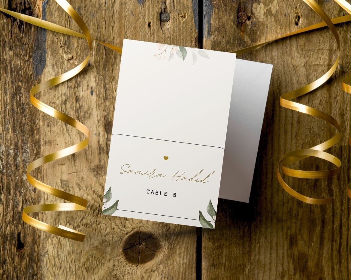 Place Cards Printable INSTANT DOWNLOAD, Wedding Name Cards, DIY ...