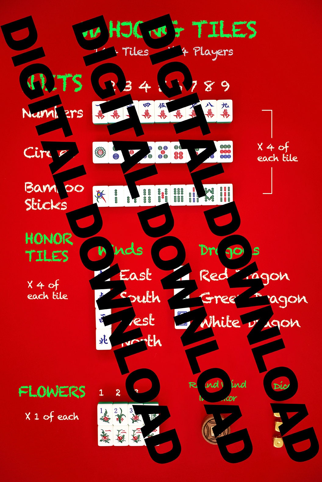 Chinese Mahjong Cheatsheet - Etsy