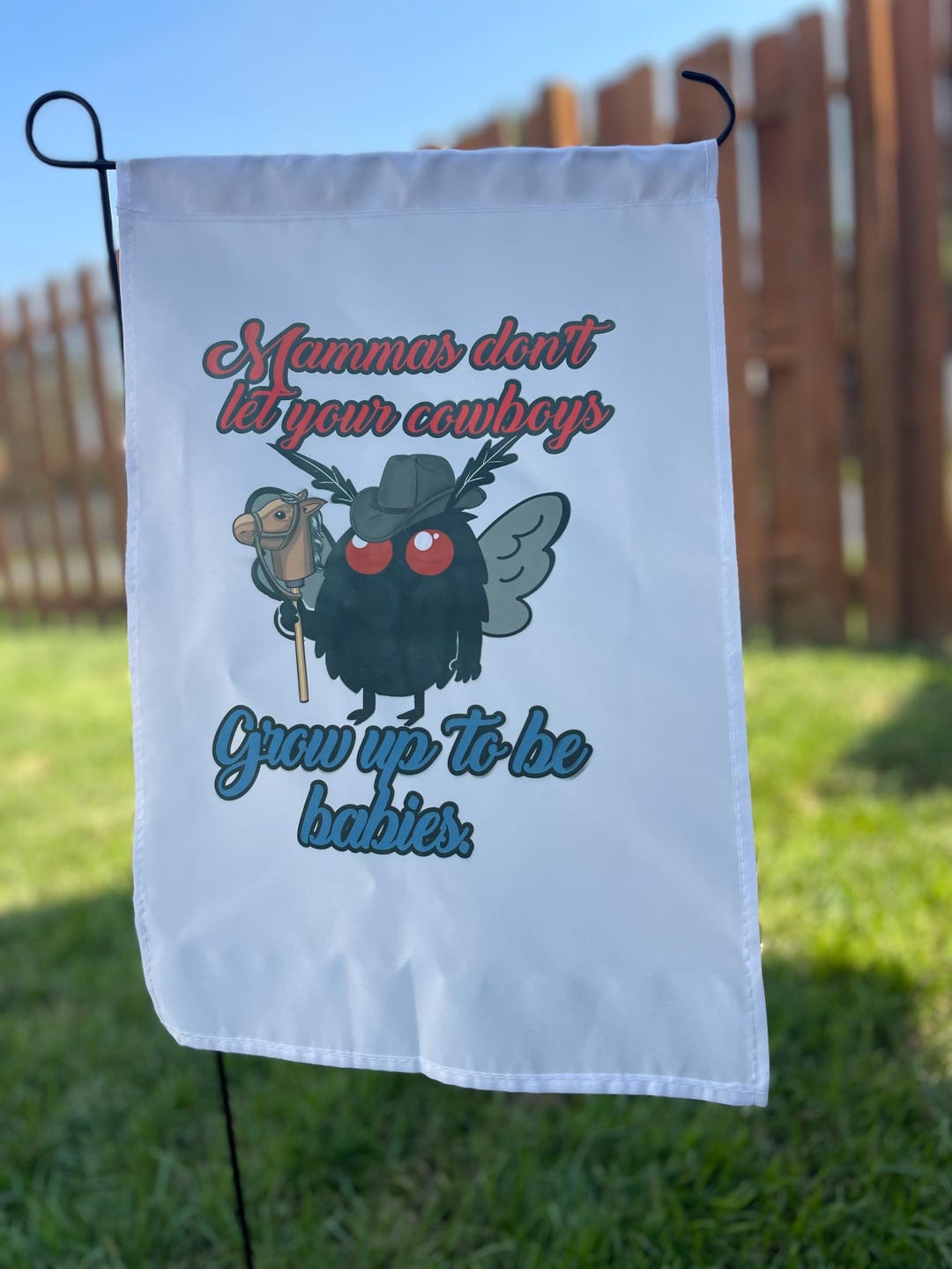 Cowboy Mothman Garden Flag - Etsy