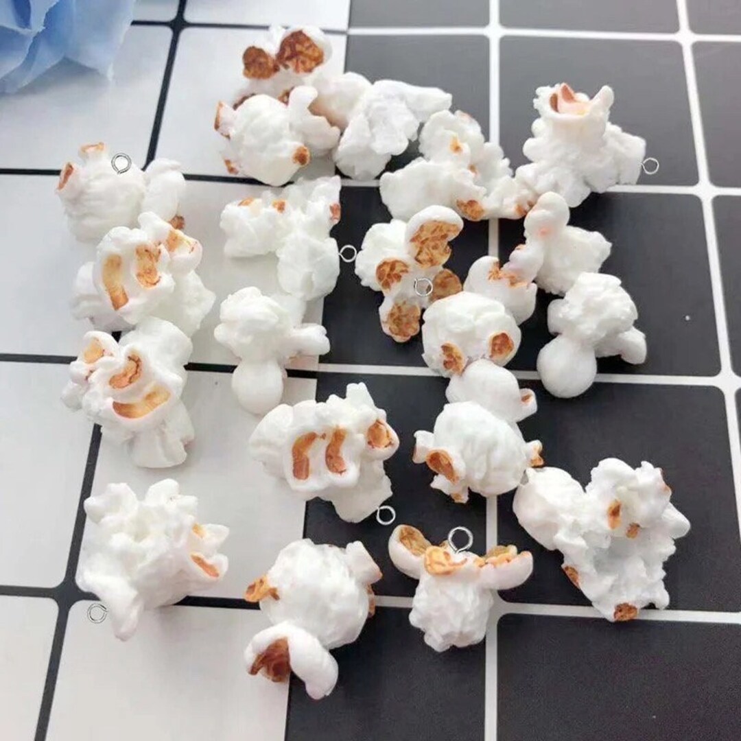 10 Pieces of Popcorn Resin Charms for Jewelry Making, Popcorn Charms I ...