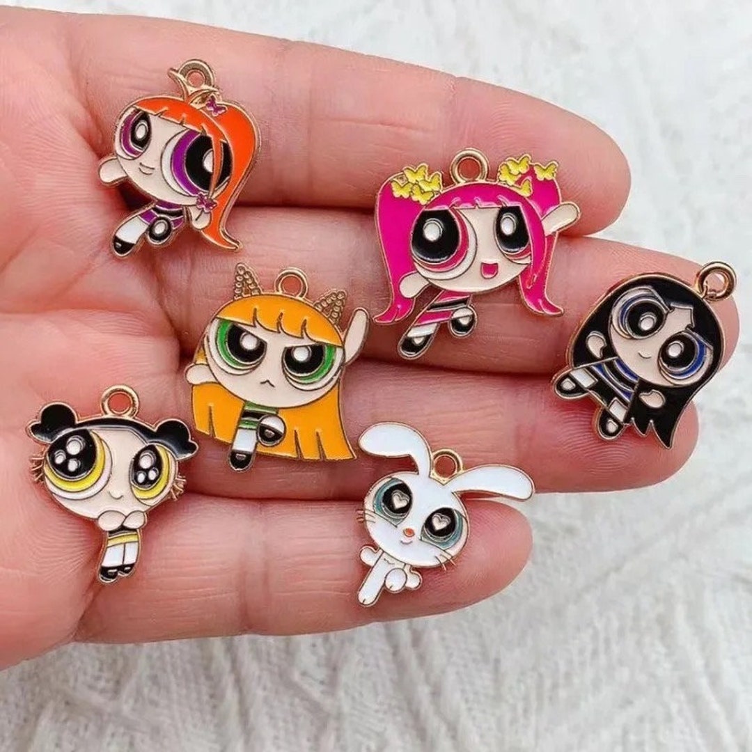 10 Pieces of Enamel Cartoon Charm, Anime Charm, DIY Jewelry W - Etsy
