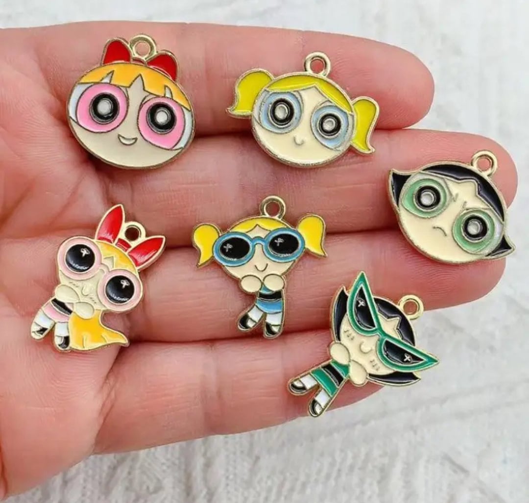 10 Pieces of Enamel Cartoon Charm, Anime Charm, DIY Jewelry W - Etsy