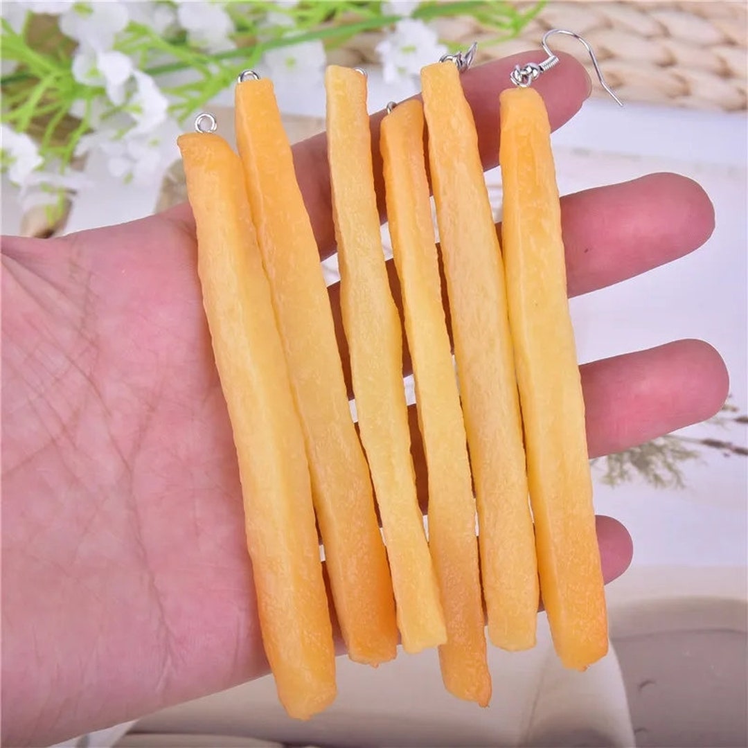 10 Pieces of Long Realistic French Fries Charms for Jewelry Making ...