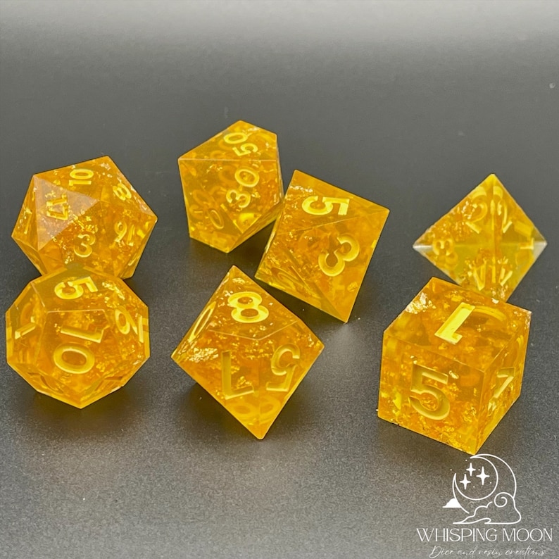 Golden Honey • Yellow Dnd Dice - Etsy