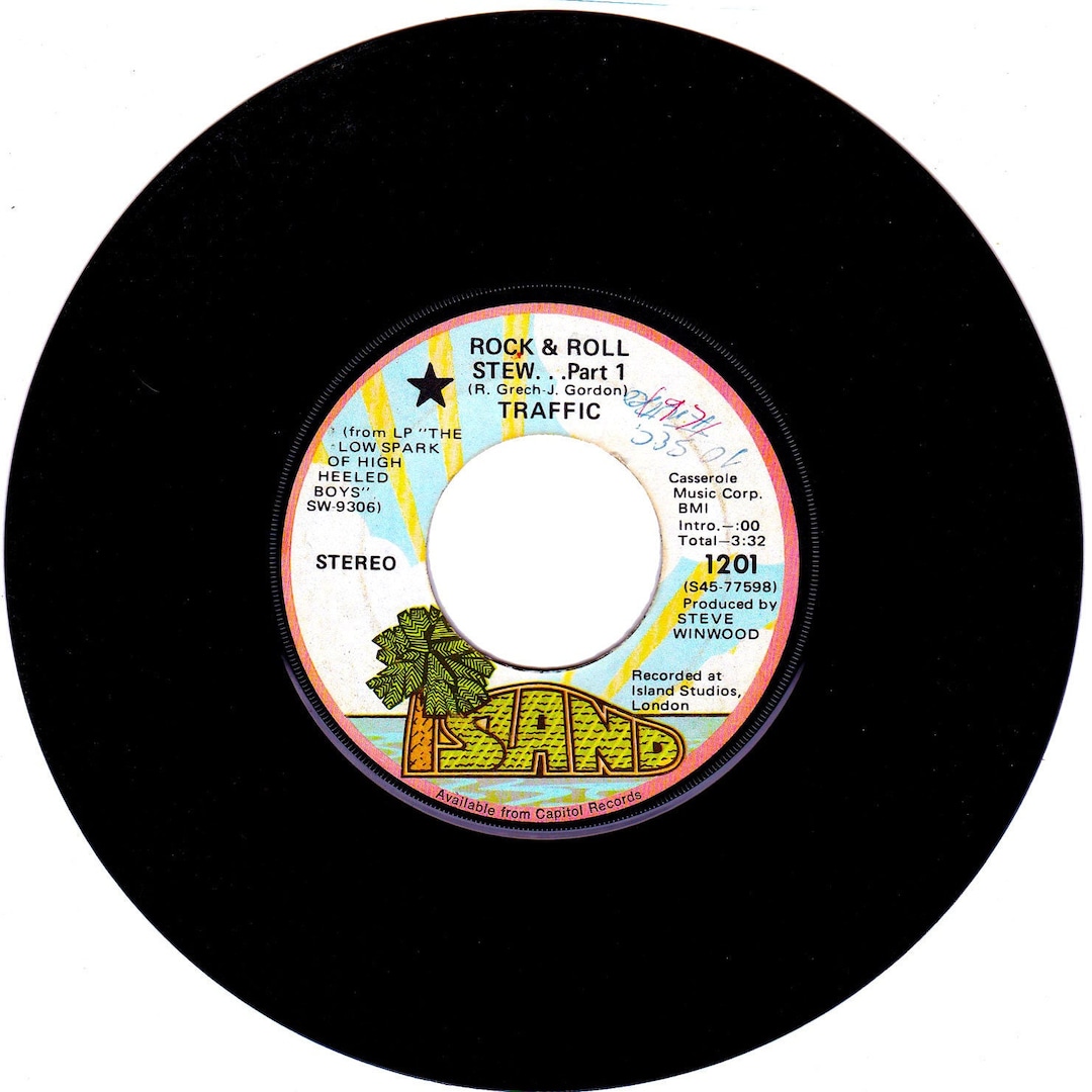 Traffic. Rock and Roll Stew Pt 1 / Rock and Roll Stew Pt 2. 45 Rpm ...