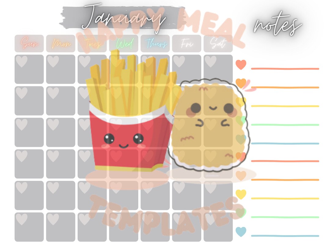 Cute Rainbow Calendar Template - Months Labeled - Etsy