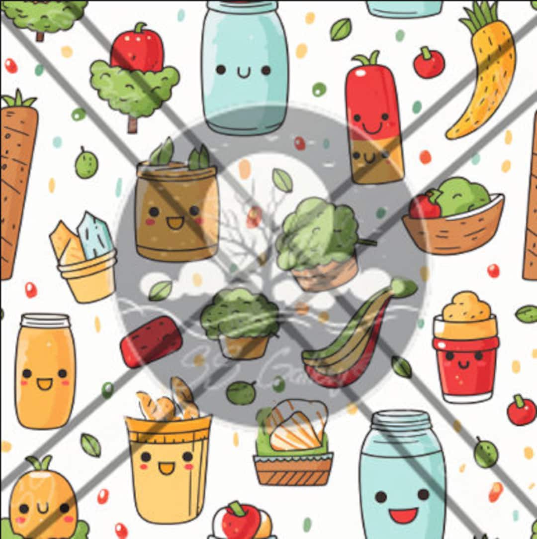 Cartoony Food Patterns and Imagery Pack [5 Images] - Etsy