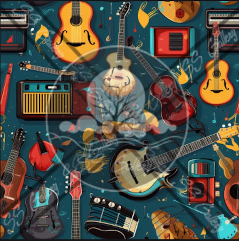 Musical Instruments Patterns and Imagery Pack [5 Images] - Etsy