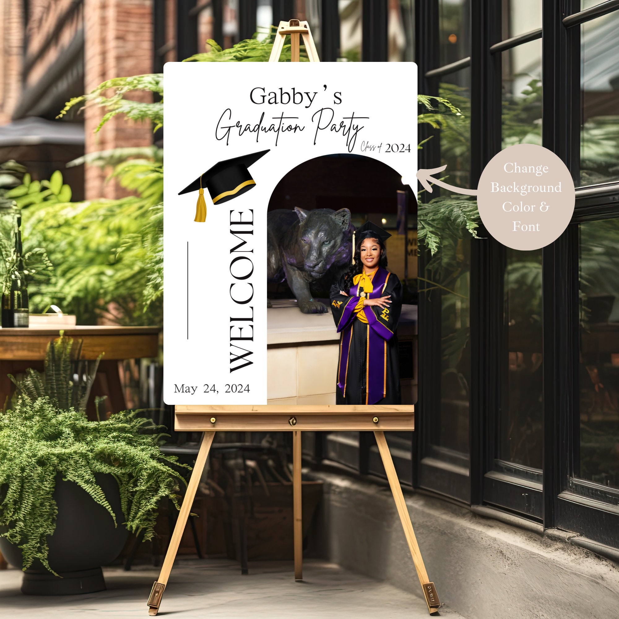 Graduation Welcome Sign, Printable Class of 2024 Photo Welcome Sign ...