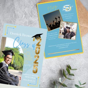 Southern University Blue & Gold Graduation Announcement, Southern ...