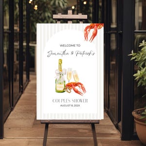 Custom Crawfish Boil Engagement Party Sign, Crawfish Boil Welcome Board ...