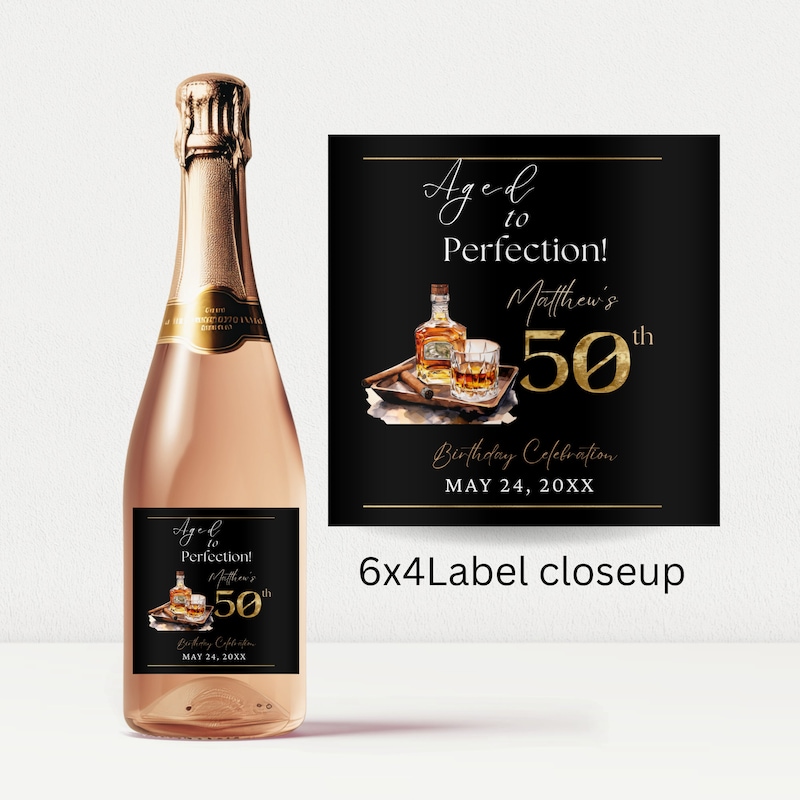 50th Birthday Labels - Etsy