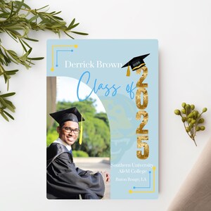 Southern University Blue & Gold Graduation Announcement, Southern ...
