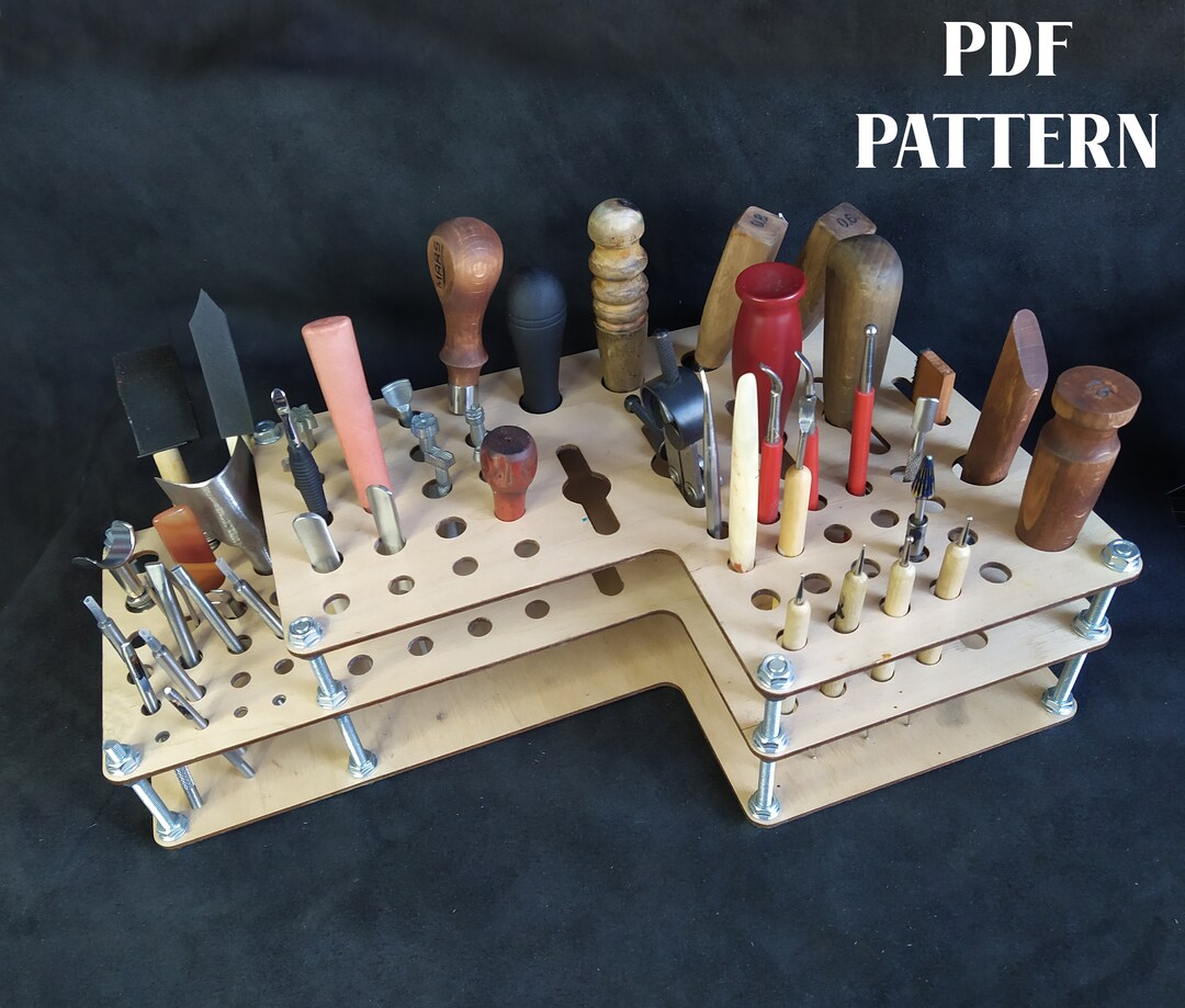 Leather Tool Organizer Digital Files | Desktop Tool Storage (PDF, AI ...