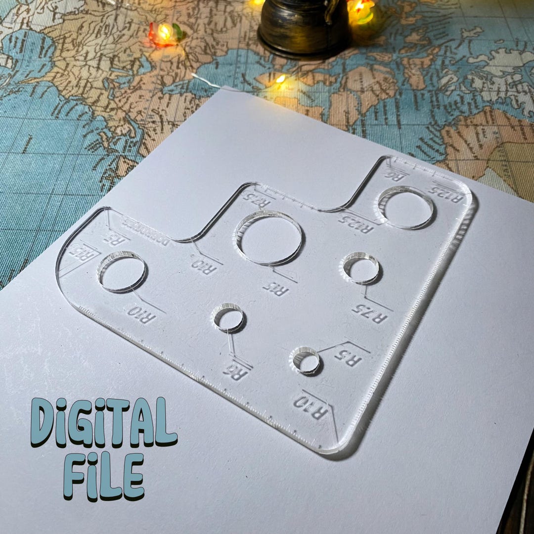 Corner Ruler Circles or Circle Cutting Ruler Laser Cut Pattern for ...