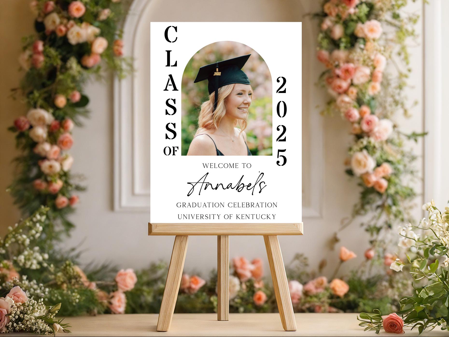 Graduation Welcome Sign Party Decor Custom Graduation Celebration Class ...