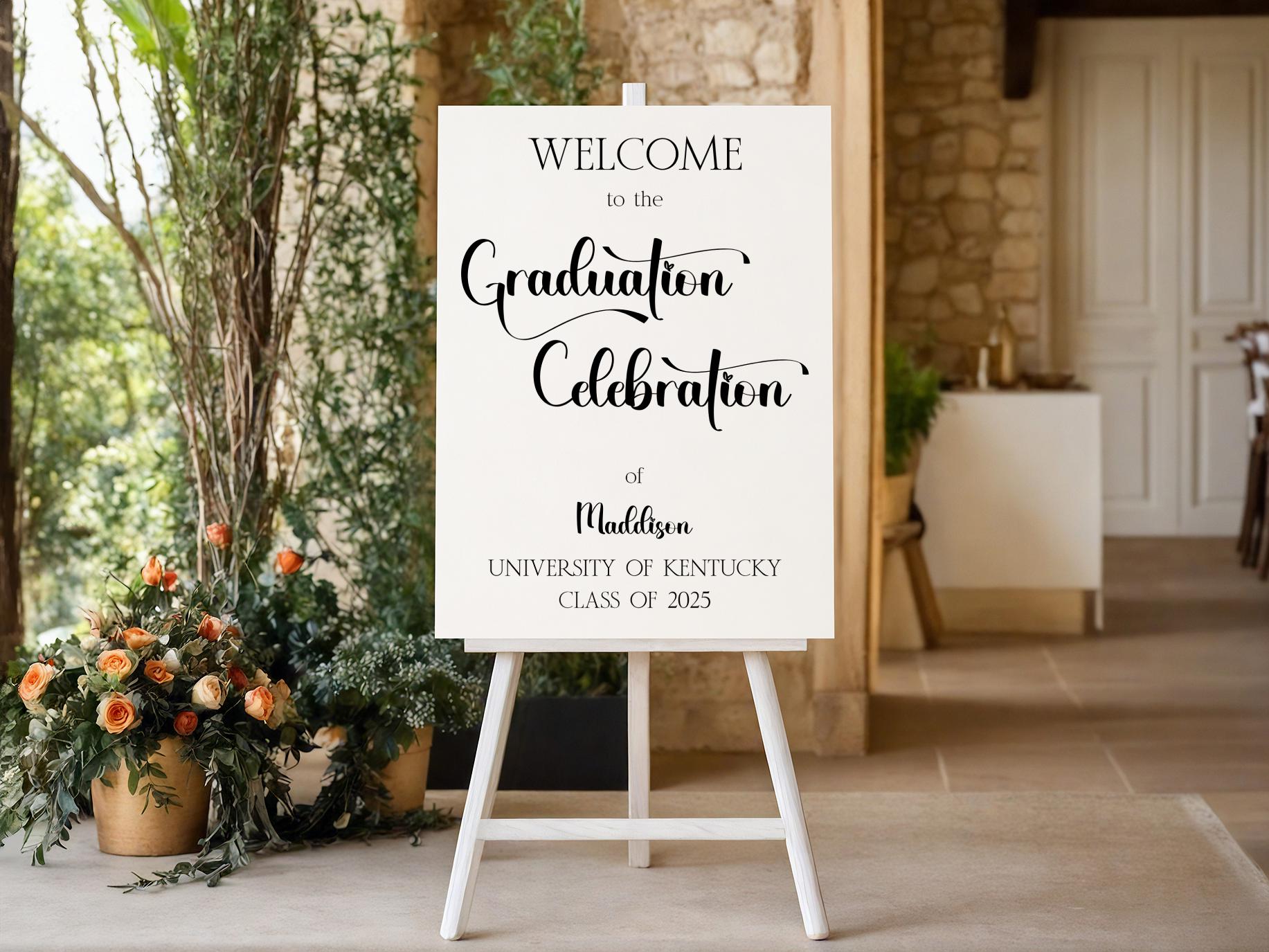 Custom Graduation Welcome Sign Graduation Celebration Class of 2025 ...