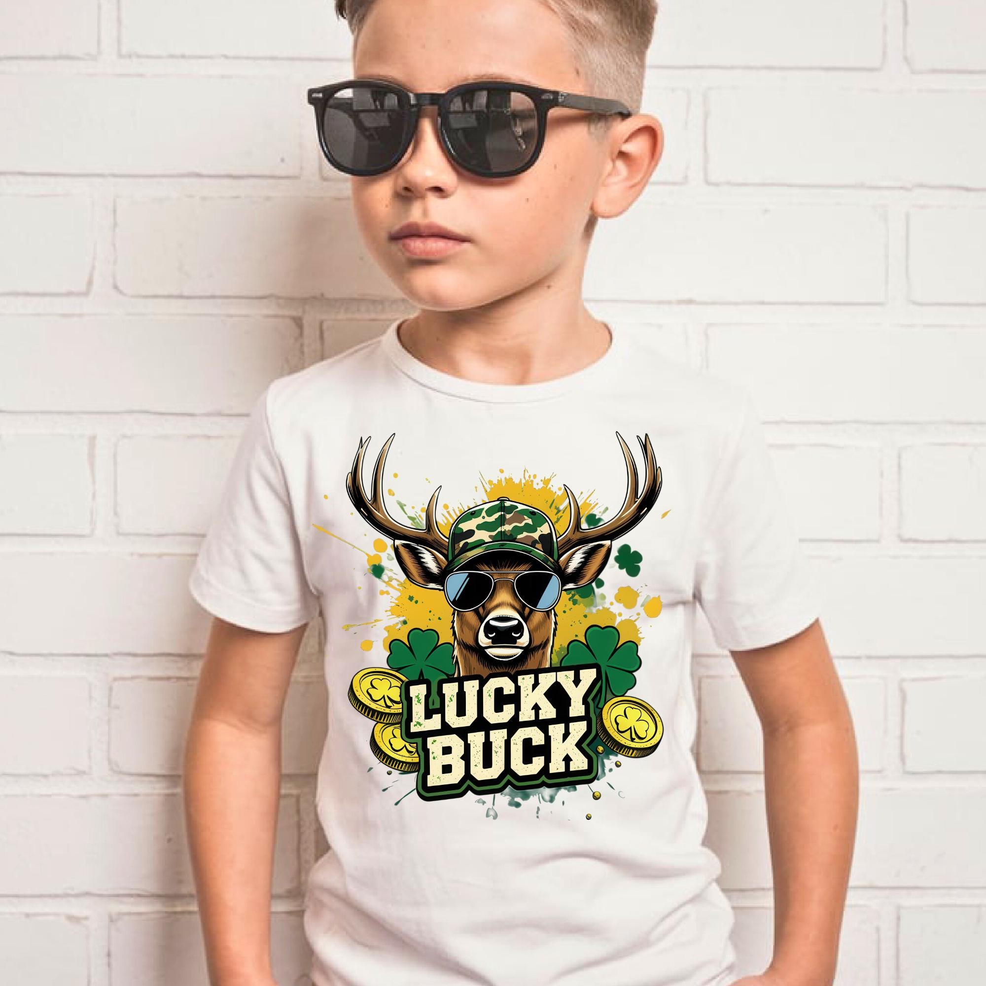 Buck PNG, One Lucky Buck Png St Patricks Day Png Funny, Deer Hunting ...