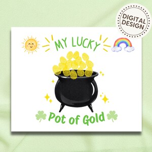 St Patrick's Day Handprint Art Craft for Kids, Keepsake Art, Toddler ...