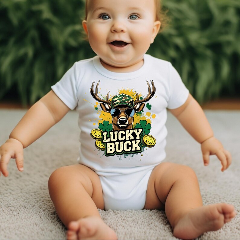 Buck PNG, One Lucky Buck Png St Patricks Day Png Funny, Deer Hunting ...