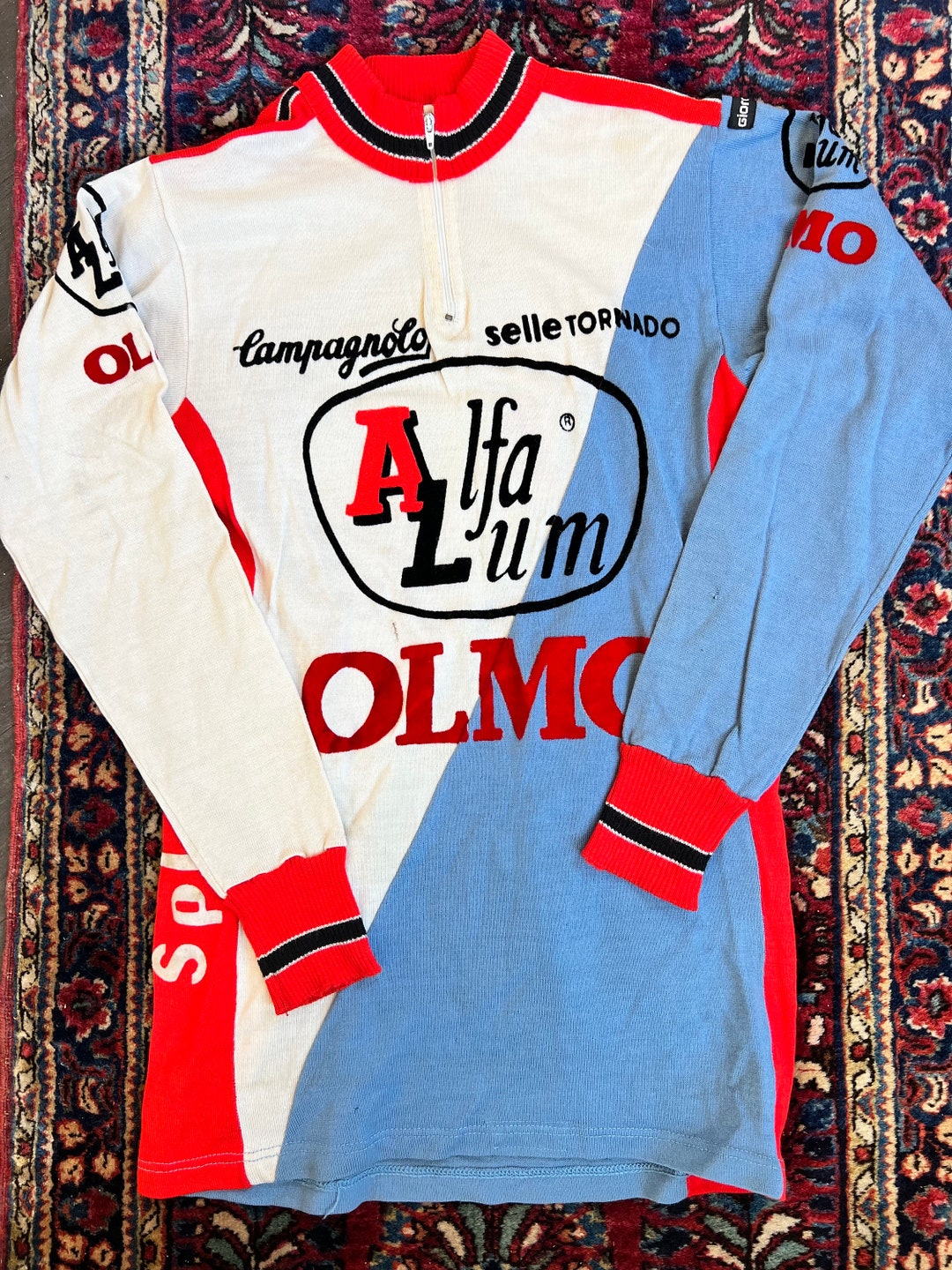 Vintage Wool Cycling Jersey, Alfa Lum-olmo 1980s Campagnolo Fondriest - Etsy