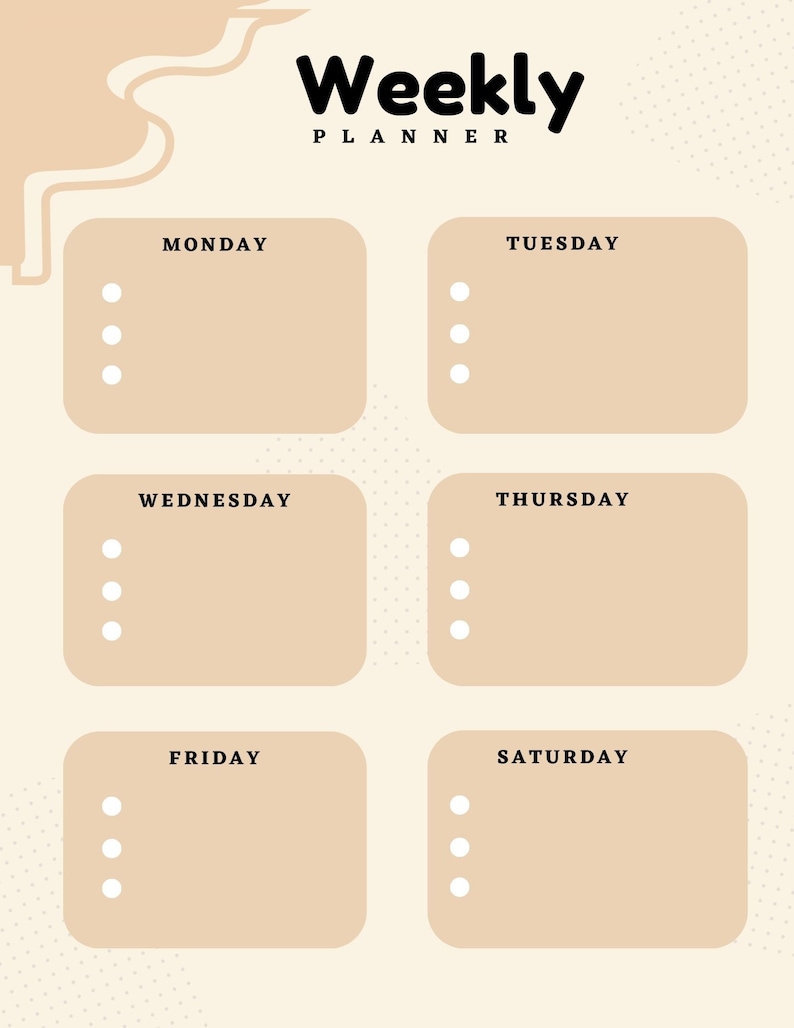 Weekly to Do List Printable, Instant Download, Productivity Planner ...