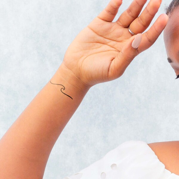 Wave Temporary Tattoo - Etsy