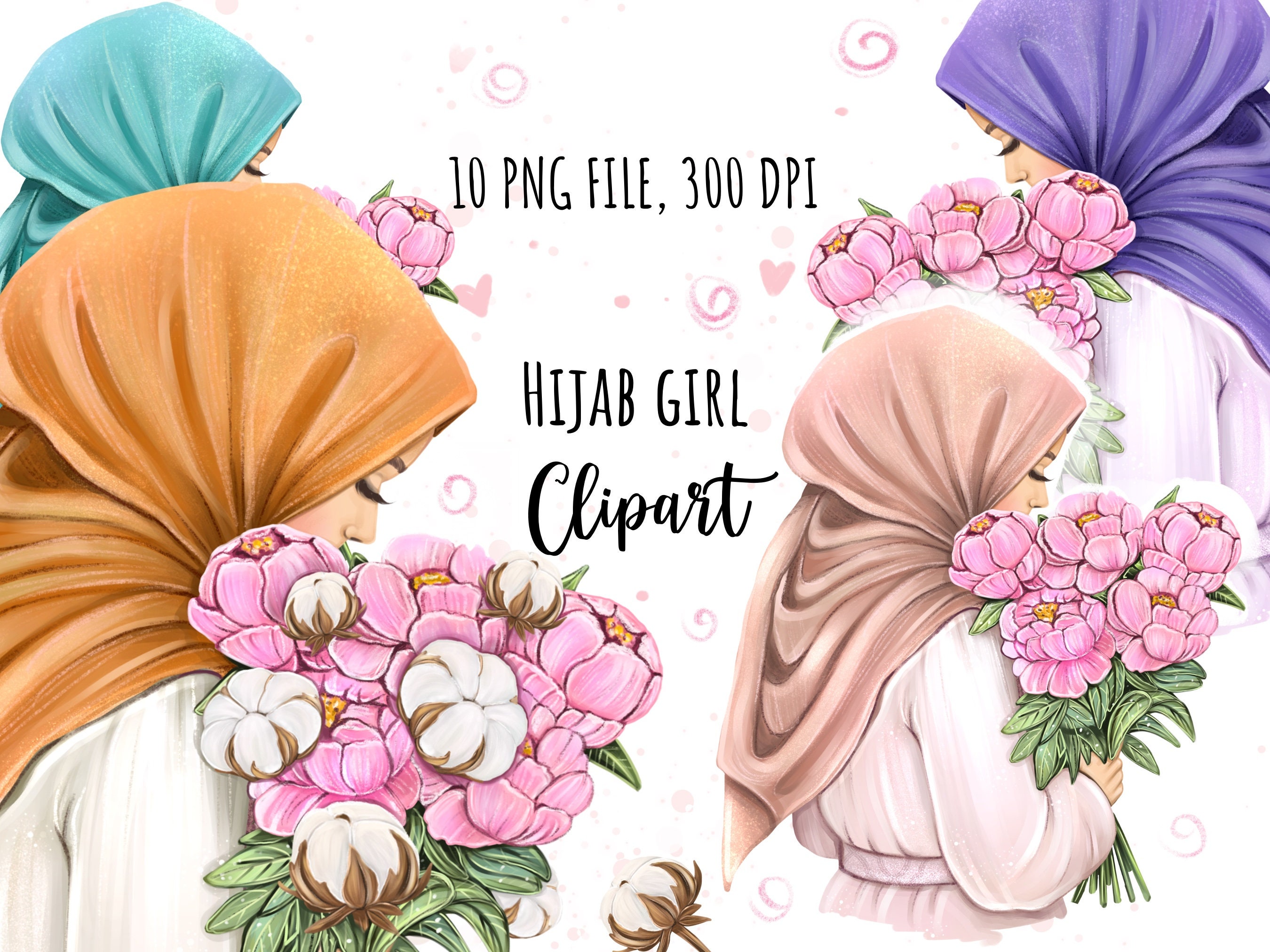 Islamic Art, Fashion Clipart, Hijab Girl Png, Muslim Clip Art, Fashion ...