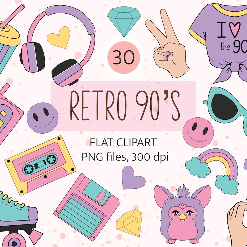 90s Clipart - Etsy