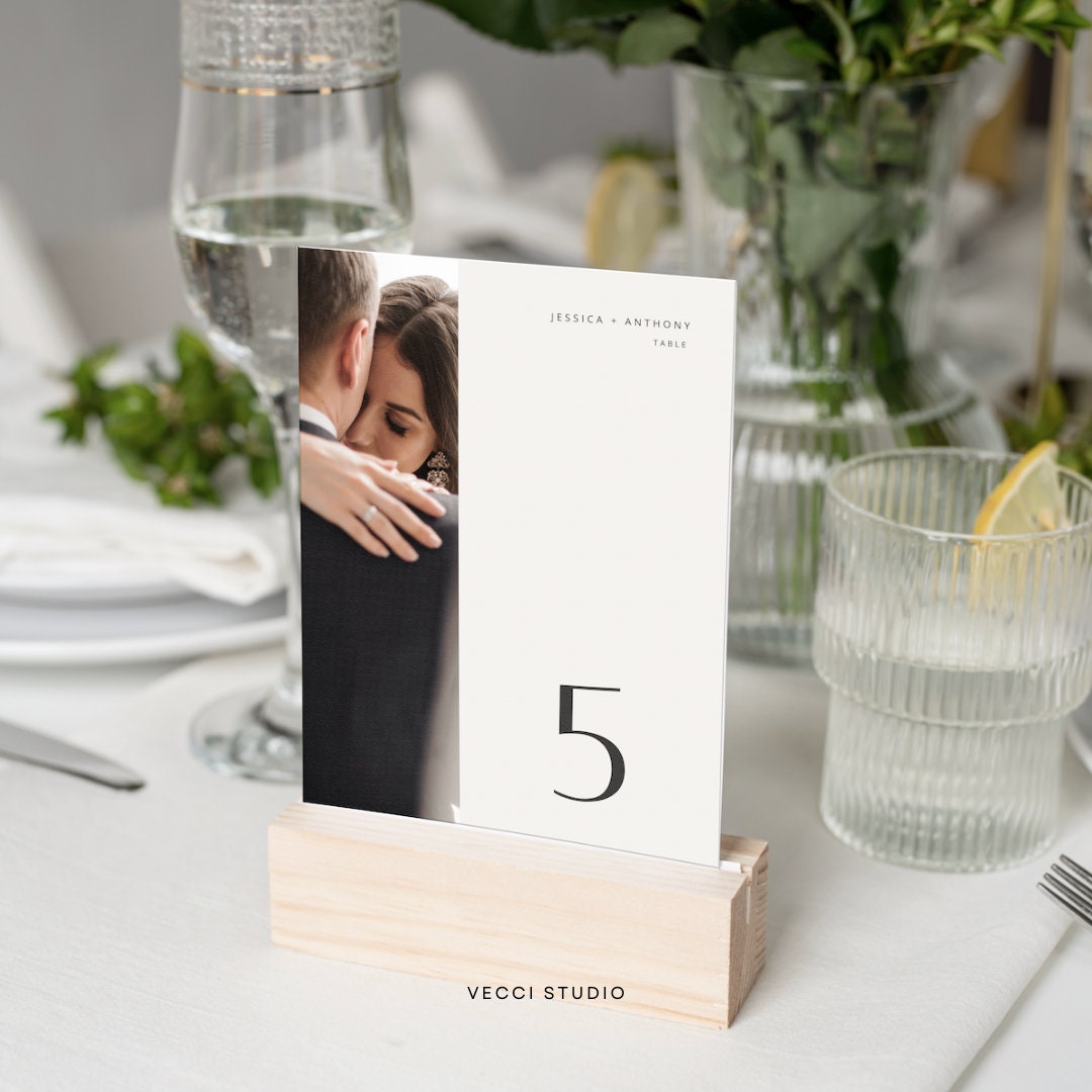 Modern Table Numbers, Printable Table Numbers, Editable Table Number ...