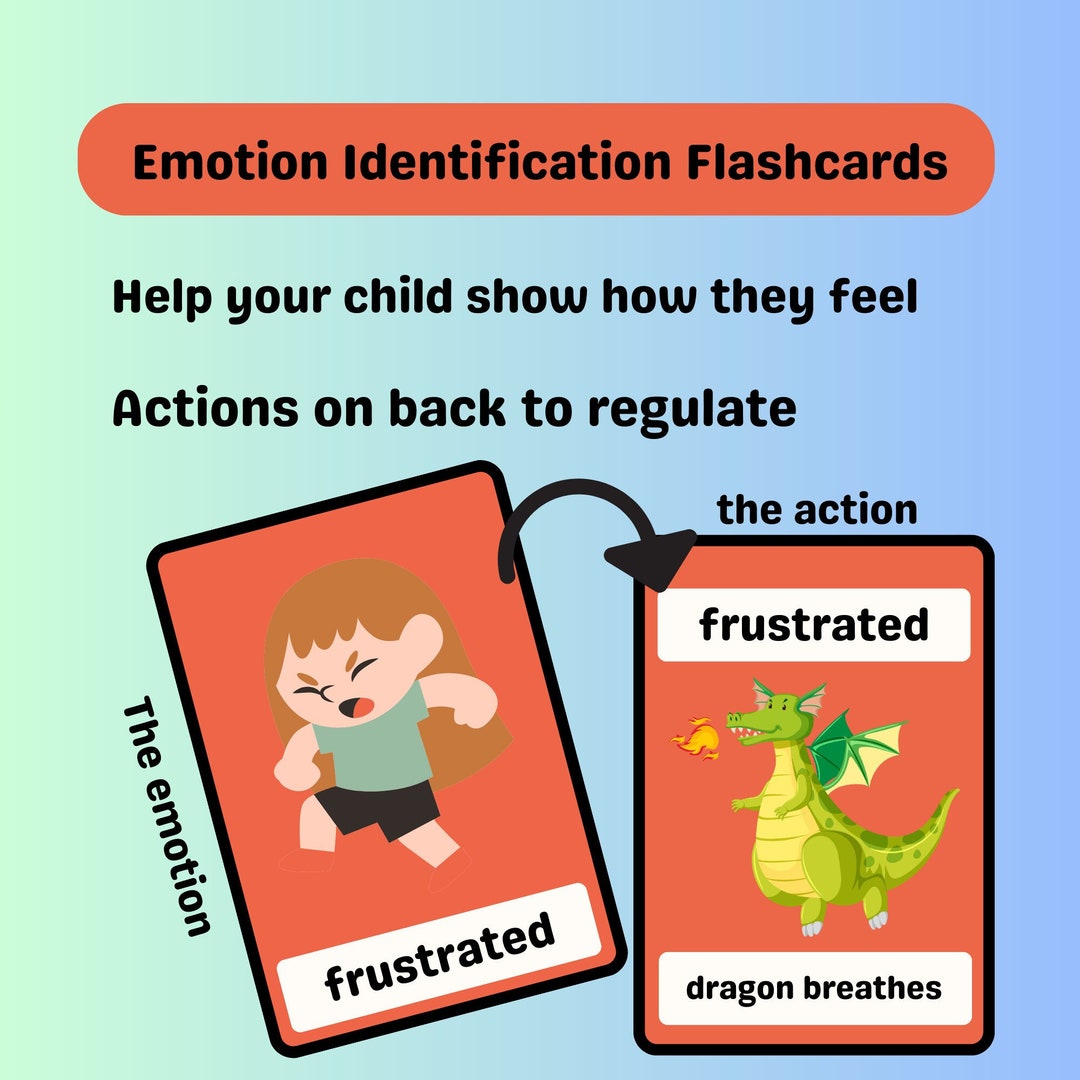 Children Emotion Flashcards - Emotion Regulation - Calm Down Toolkit - Etsy