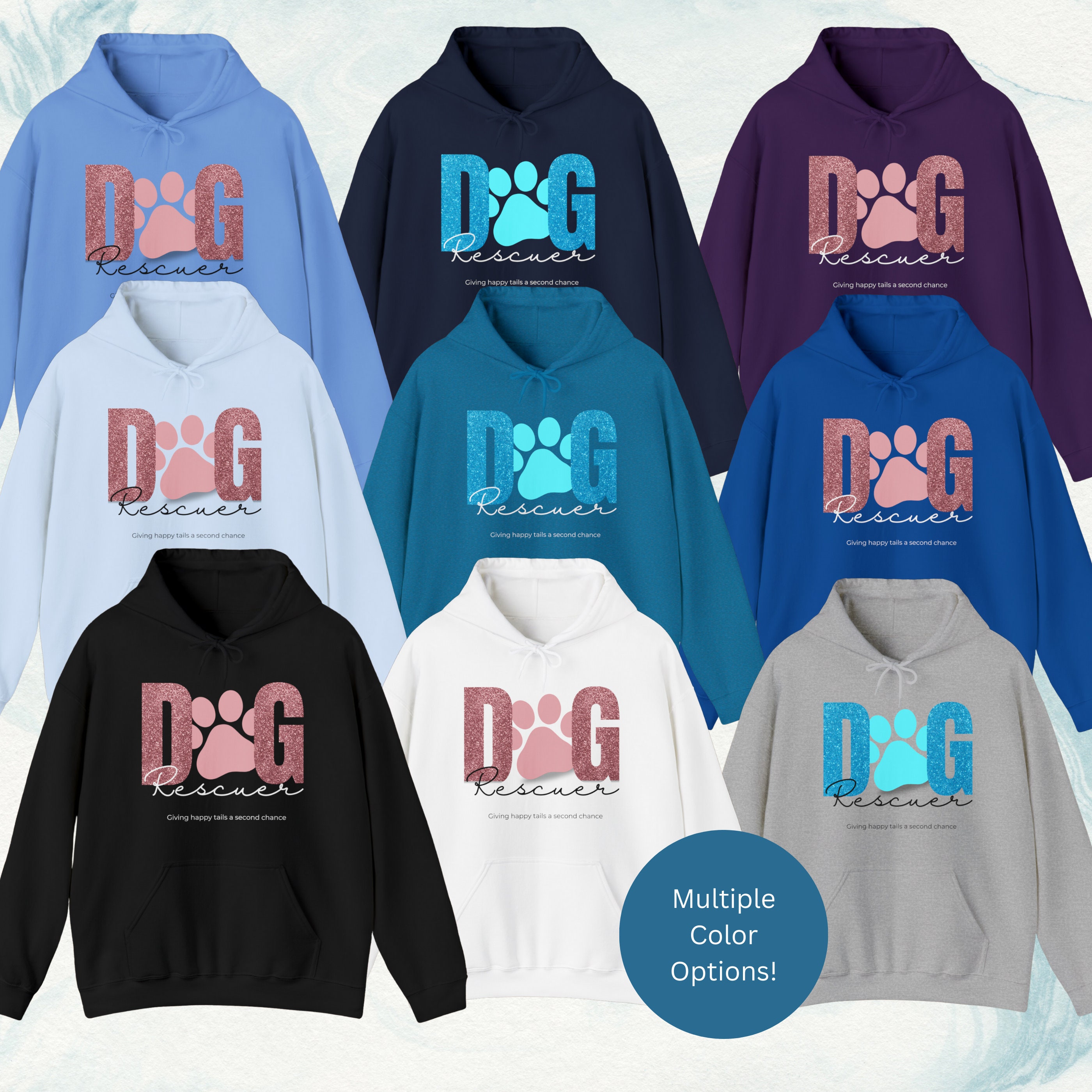 Dog Rescuer Hooded Sweatshirt - Volunteer Hoodie - Rescue Dog Mom Gift ...