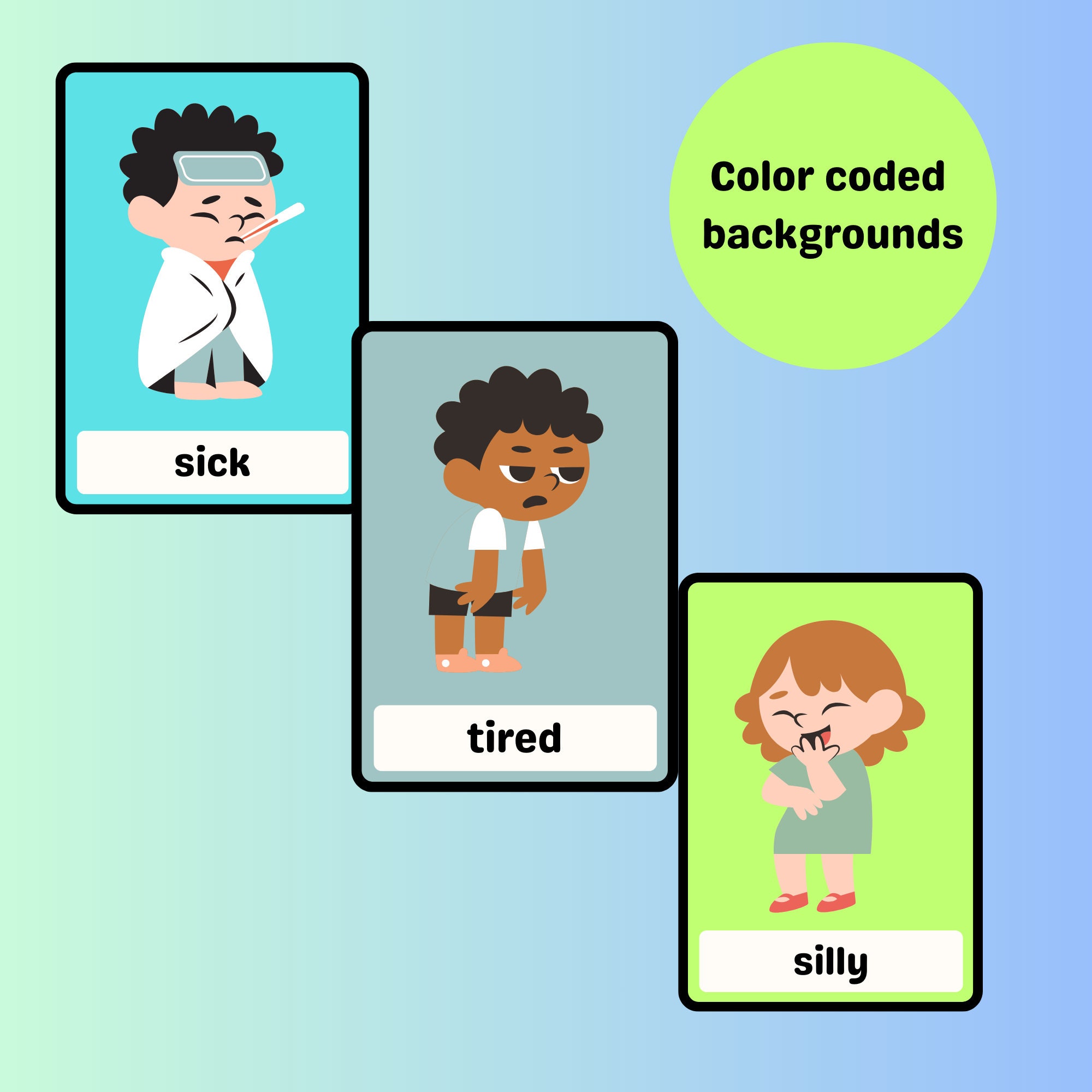 Children Emotion Flashcards Emotion Regulation Calm Down Toolkit - Etsy