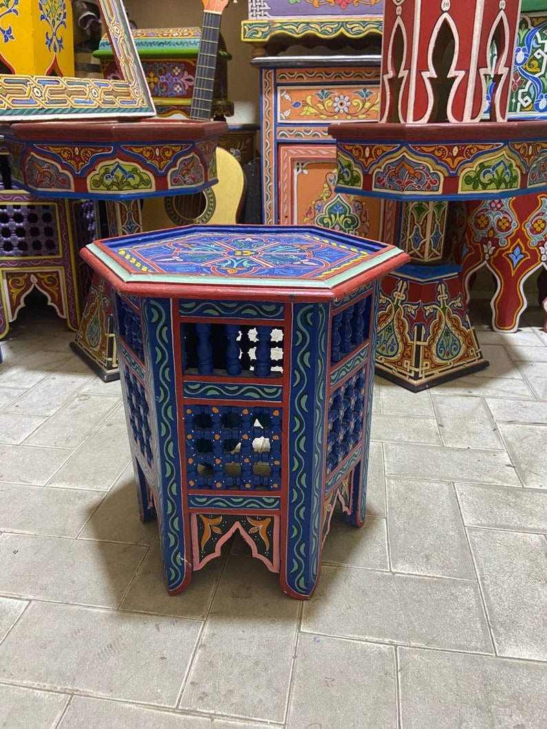 Moroccan Side Table, Bedside Table, Coffee Table, Tea Room Table, Hand ...