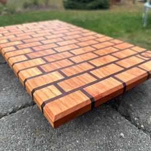 Brick Pattern Cutting Board - Unique Handmade Butcher Block, Hardwood ...