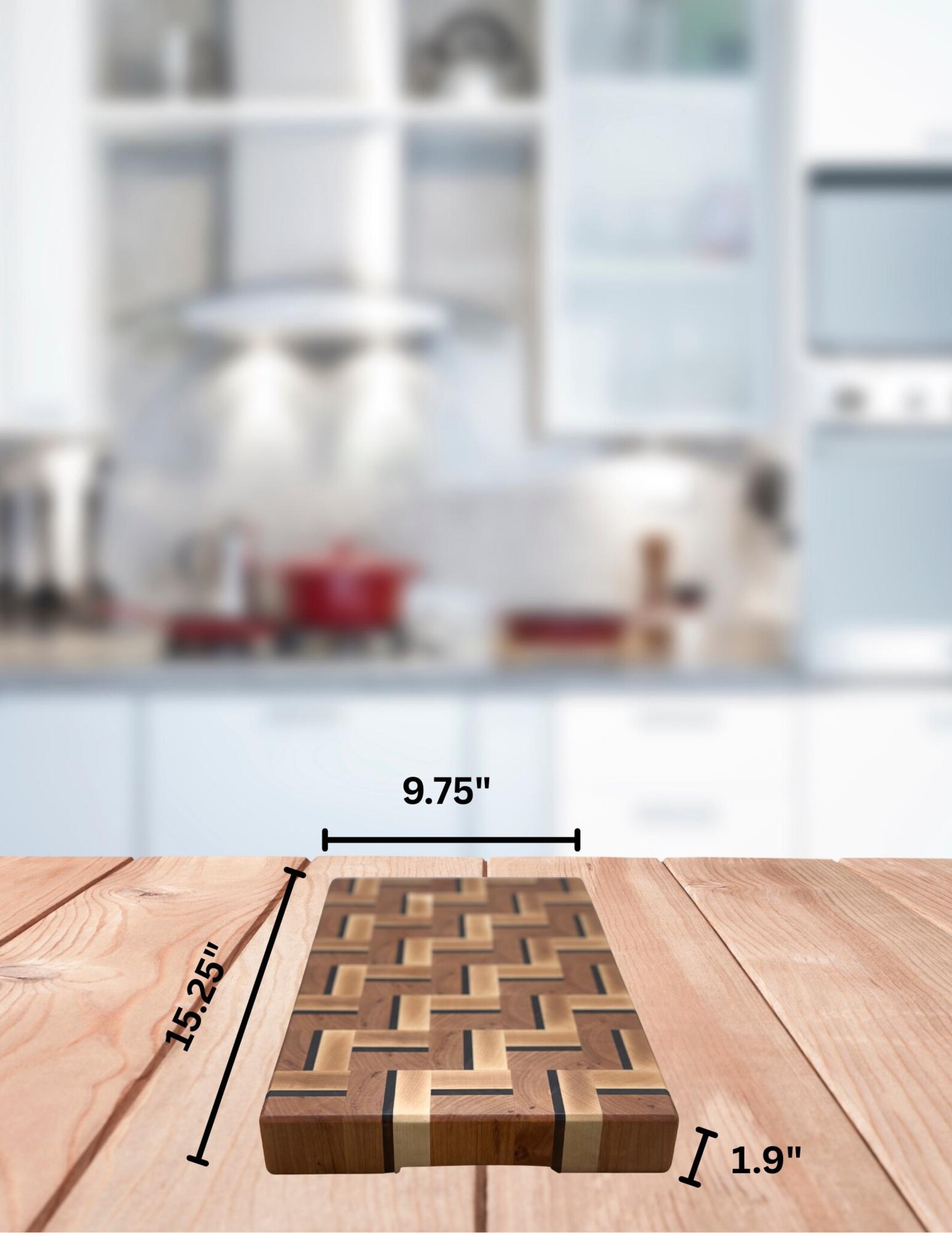 Personalized End Grain Butcher Block, Zigzag Cutting Board, Custom ...