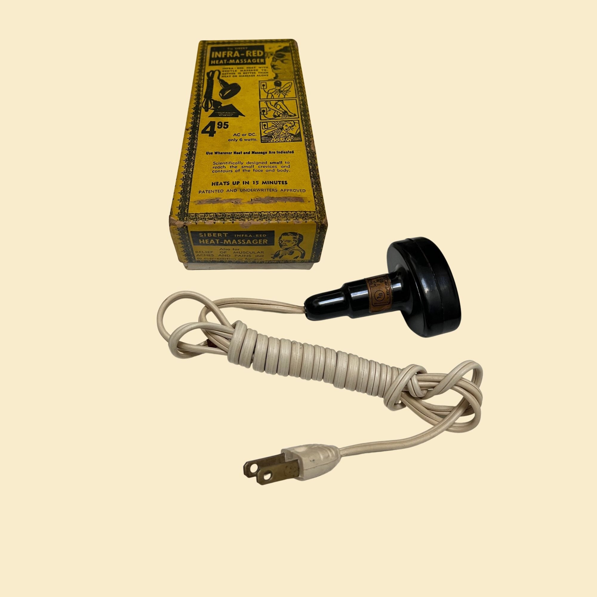 1950s Sibert Infra-red Heat Massager, Vintage Heat Massage Tool - Etsy